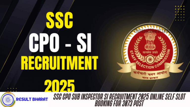 SSC CPO Sub Inspector SI Recruitment 2025 - Result Bharat